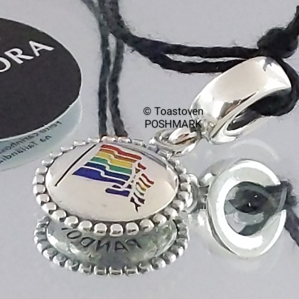 Pandora Pride Rainbow Flag Dangle Charm - Gem